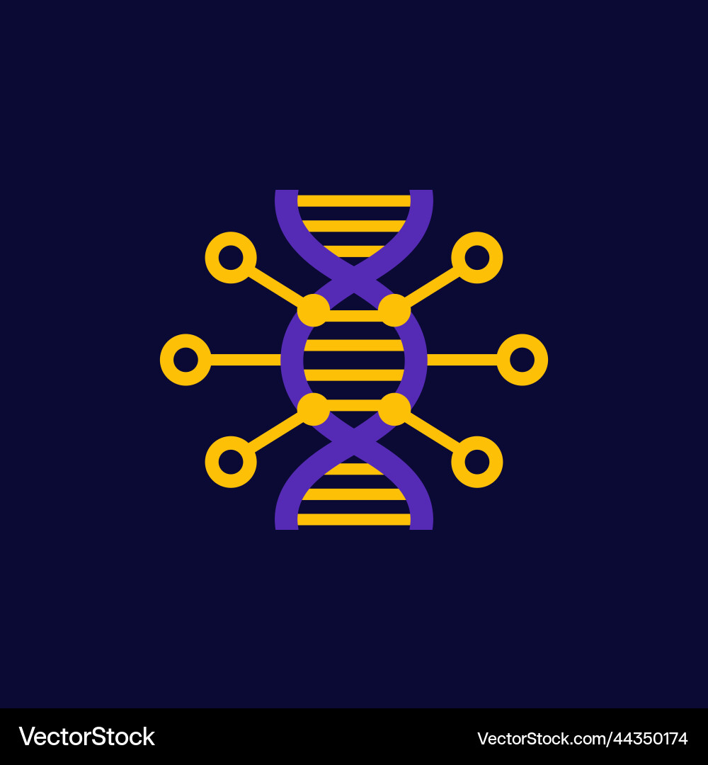 Dna sequencing genetics icon Royalty Free Vector Image