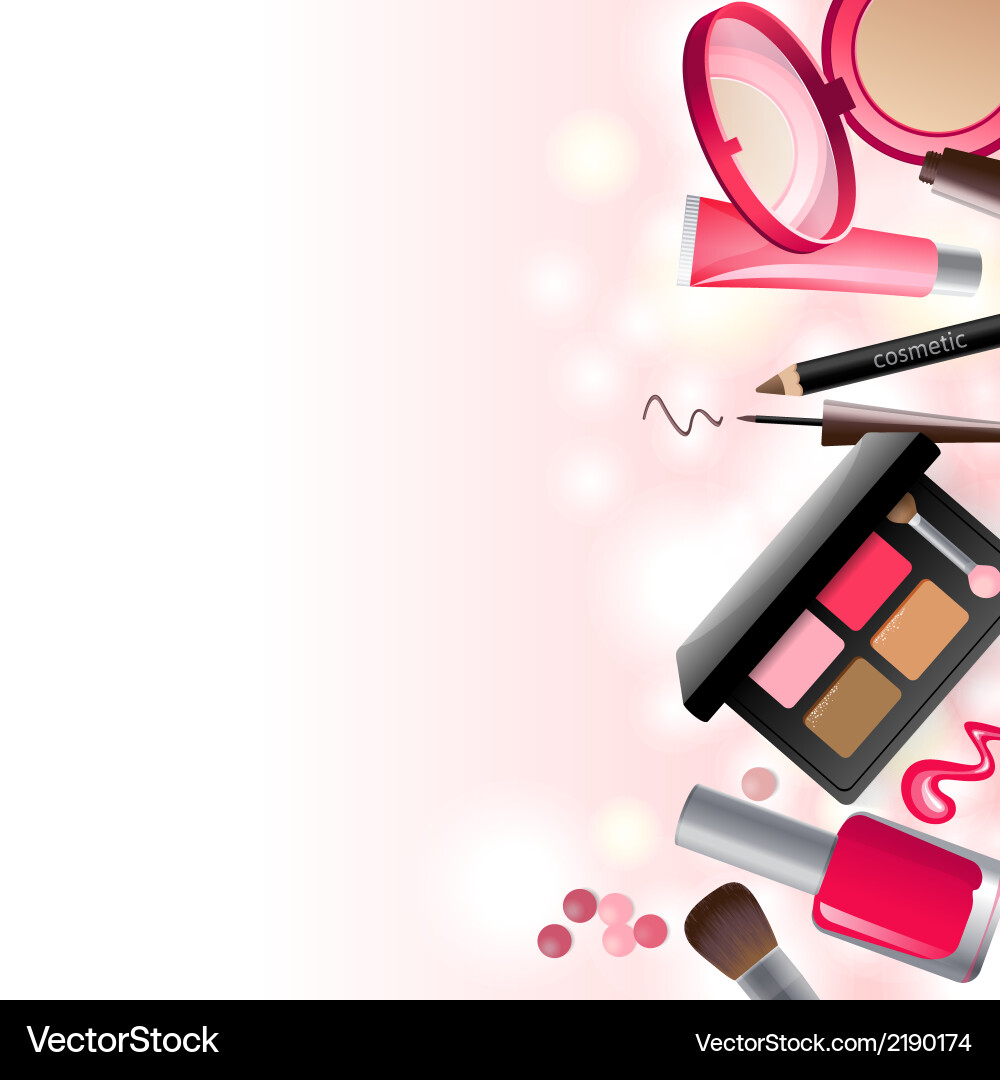 Glamorous make-up background Royalty Free Vector Image