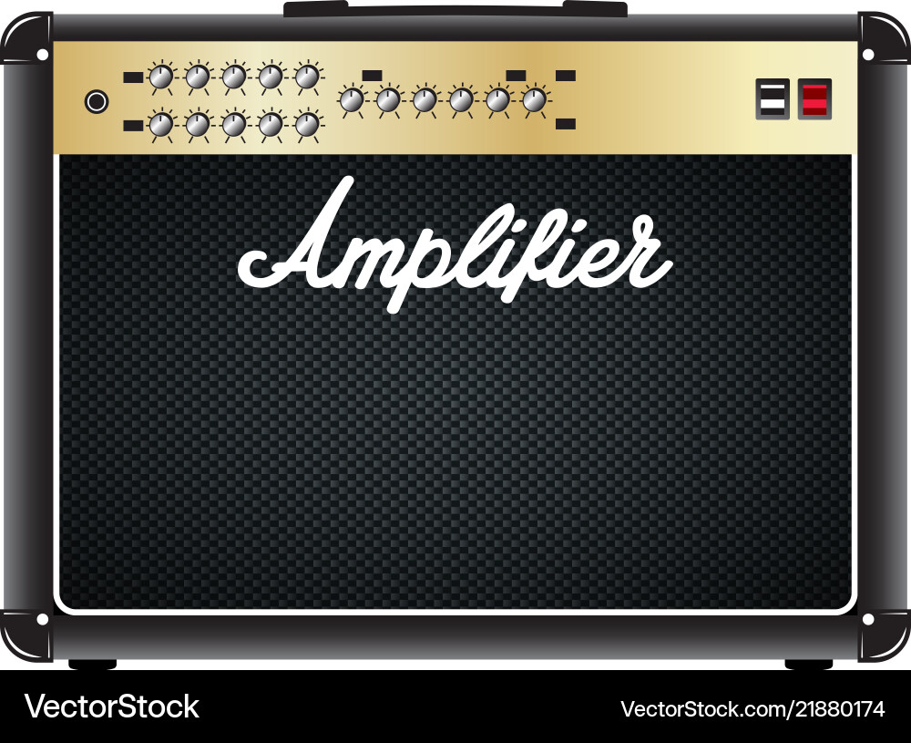Guitar combo amplifier amp Royalty Free Vector Image