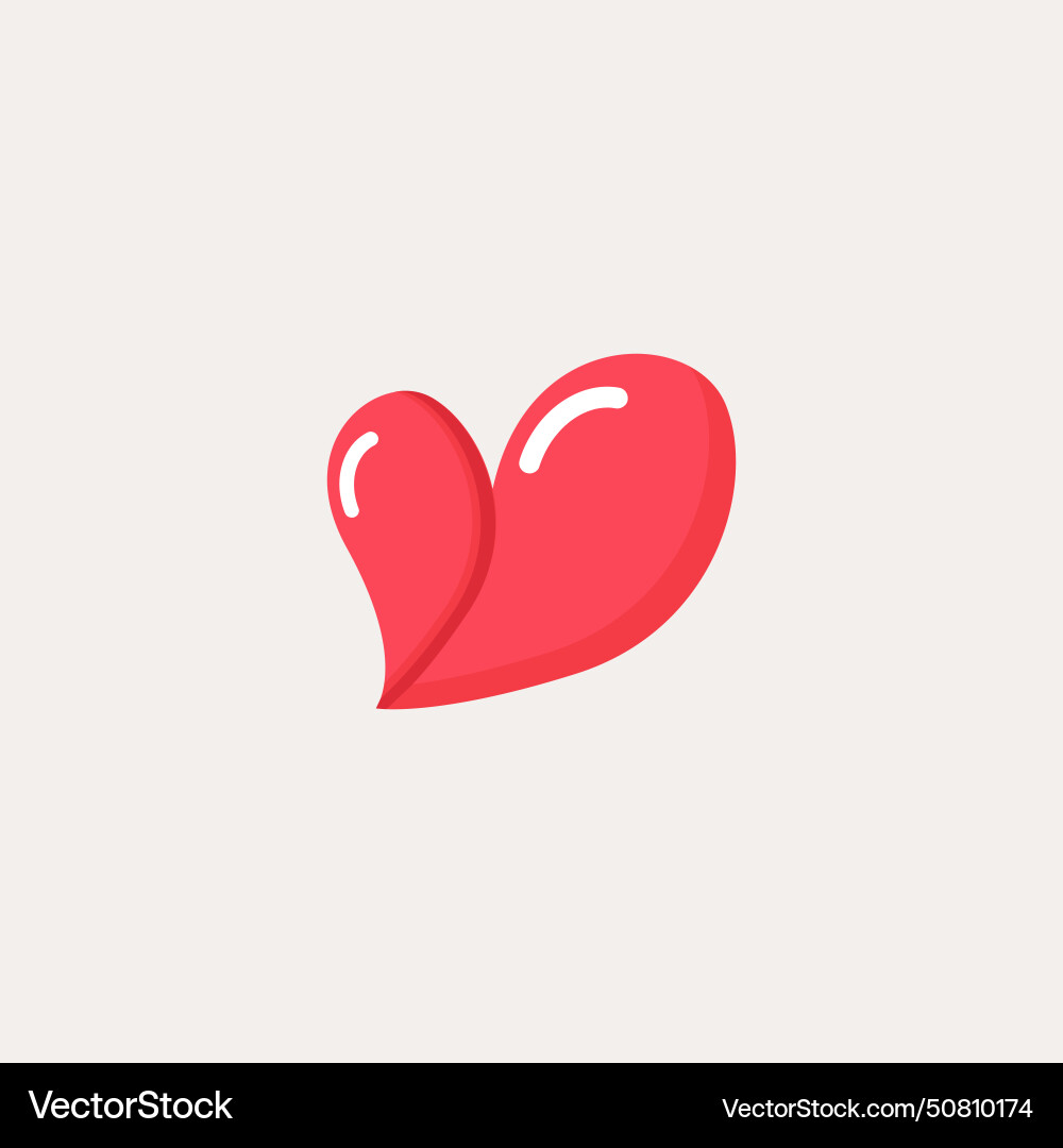 Heart with drop Royalty Free Vector Image - VectorStock