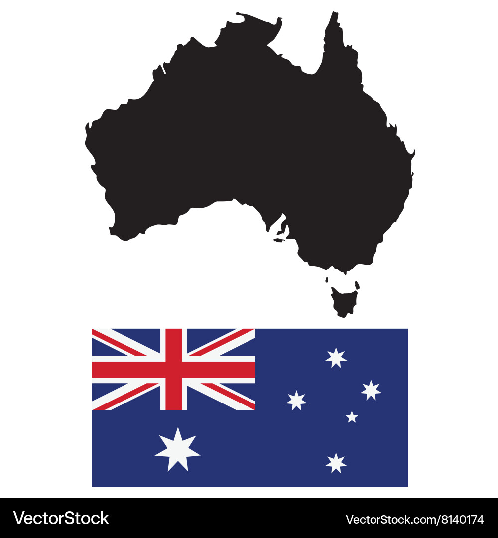 Map and flag Royalty Free Vector Image - VectorStock