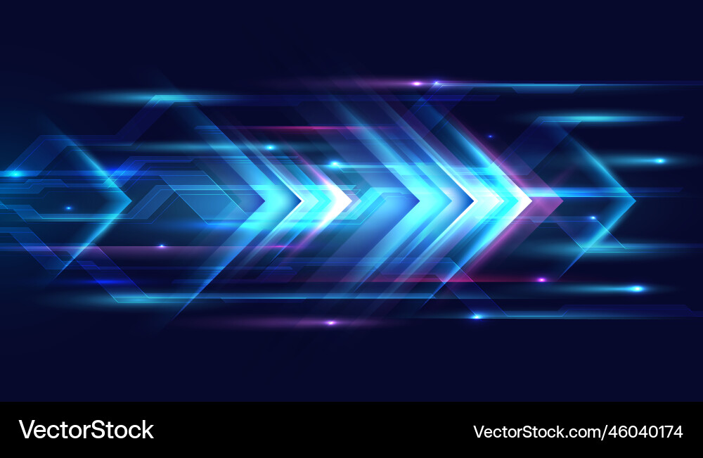 Modern abstract high-speed arrows light effect Vector Image