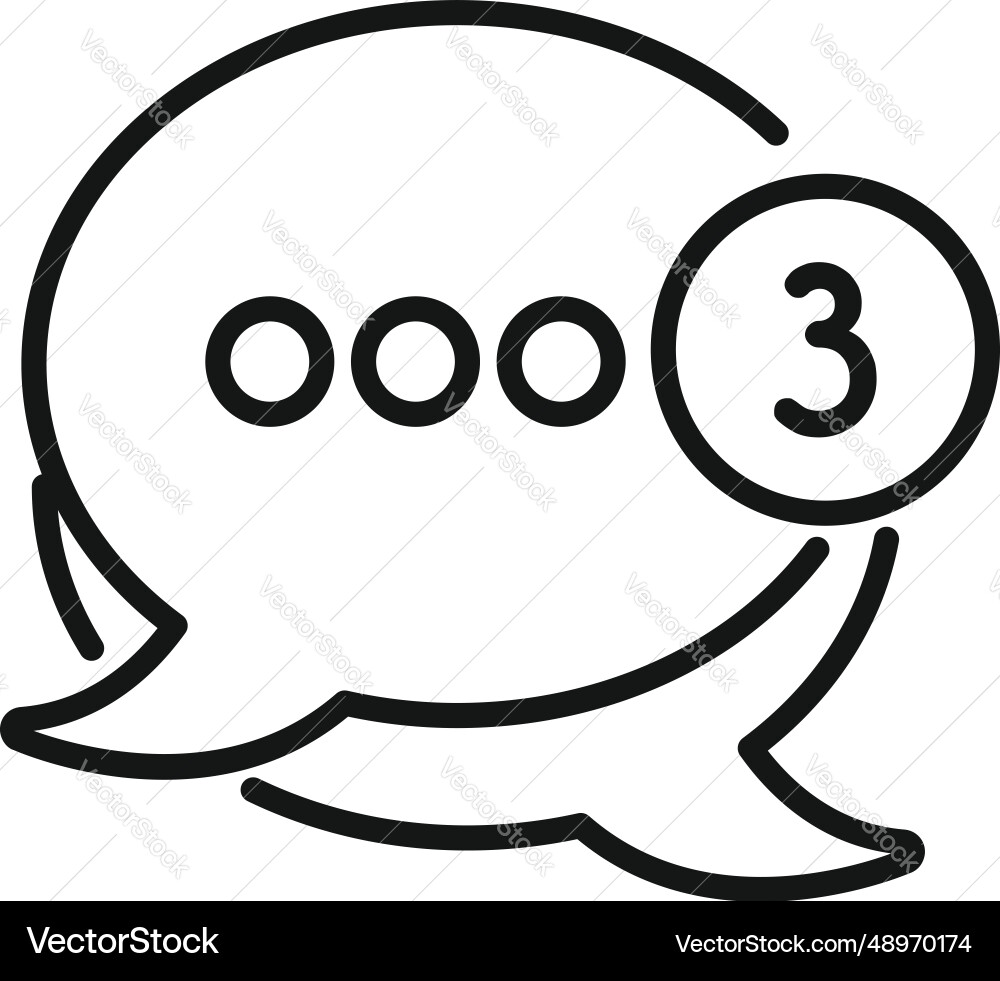 New chat icon outline media network Royalty Free Vector