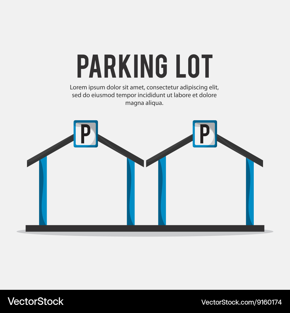 Parking lot design park icon white background Vector Image
