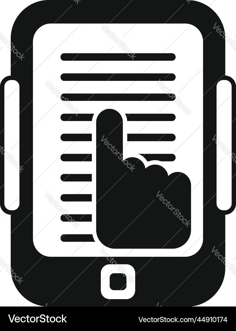 Phone interaction icon simple digital Royalty Free Vector