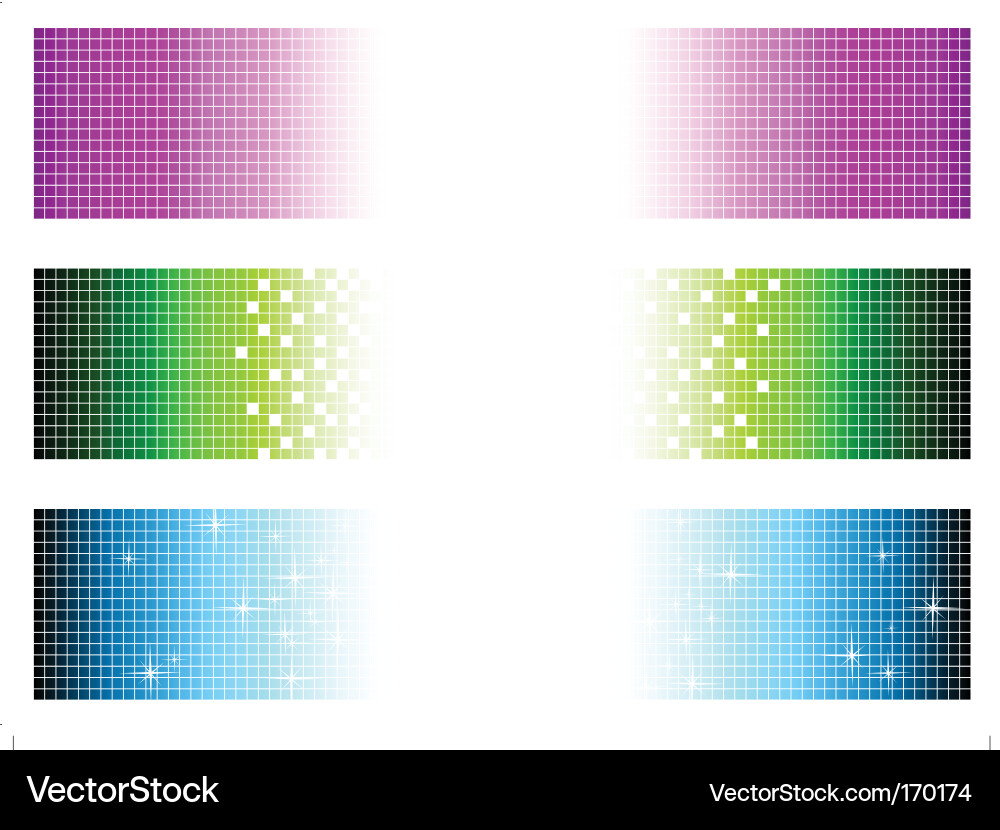 Pixel banners Royalty Free Vector Image - VectorStock