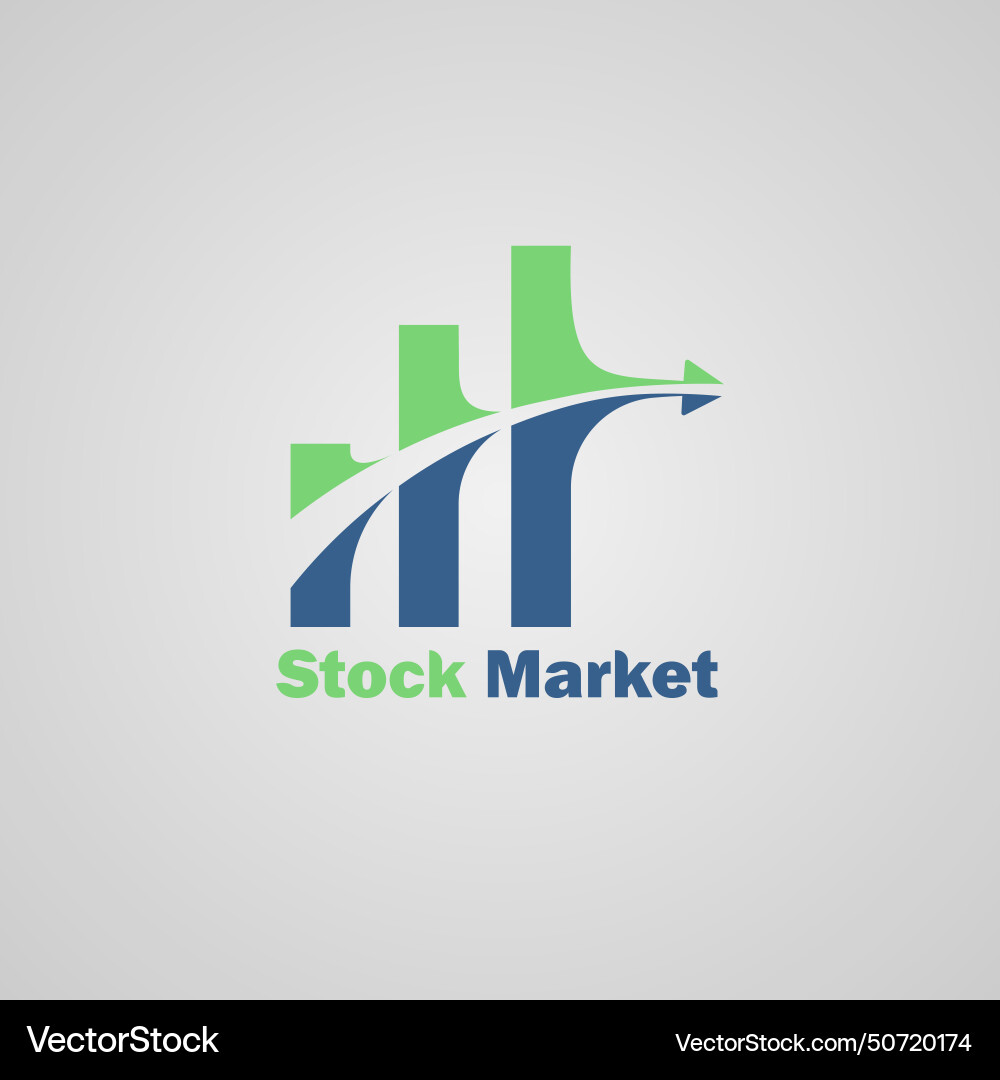 Share market graph logo Royalty Free Vector Image