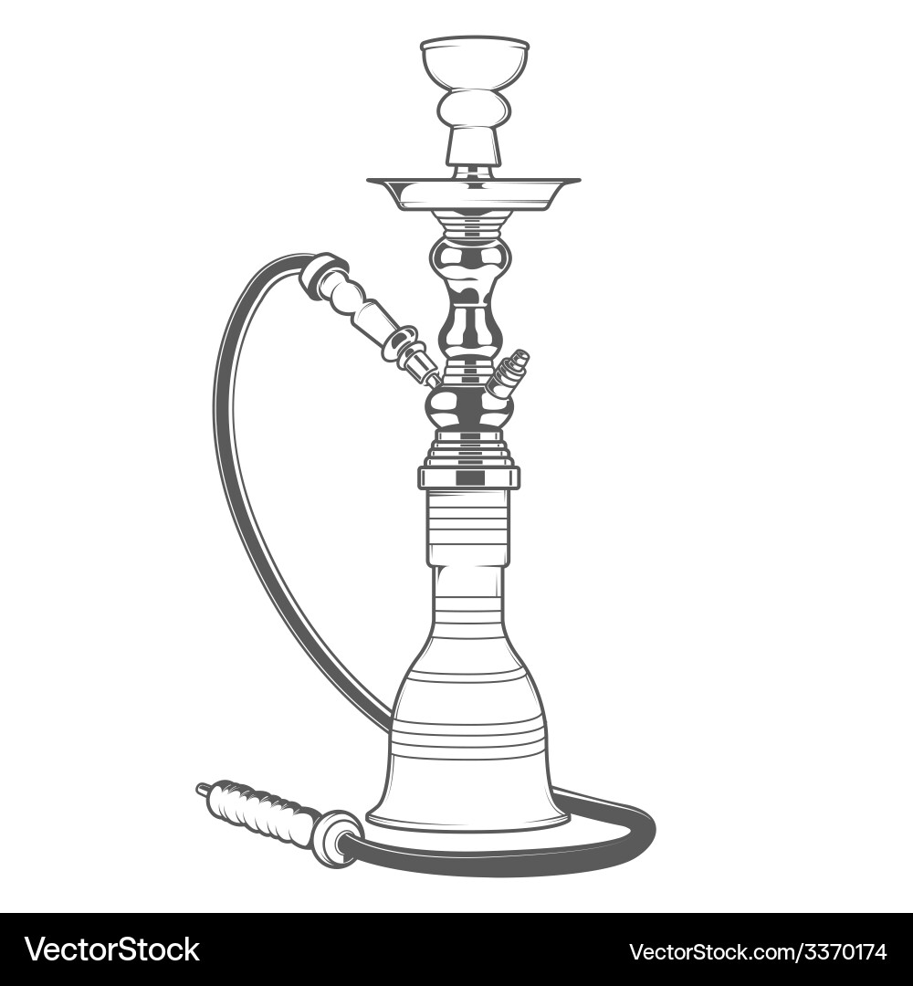 Shisha with pipe Royalty Free Vector Image - VectorStock