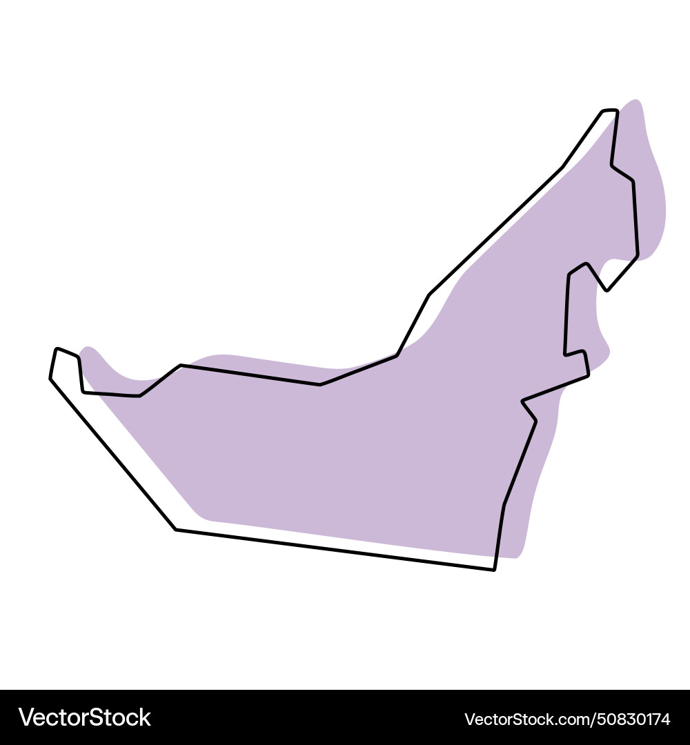 United arab emirates simplified map Royalty Free Vector