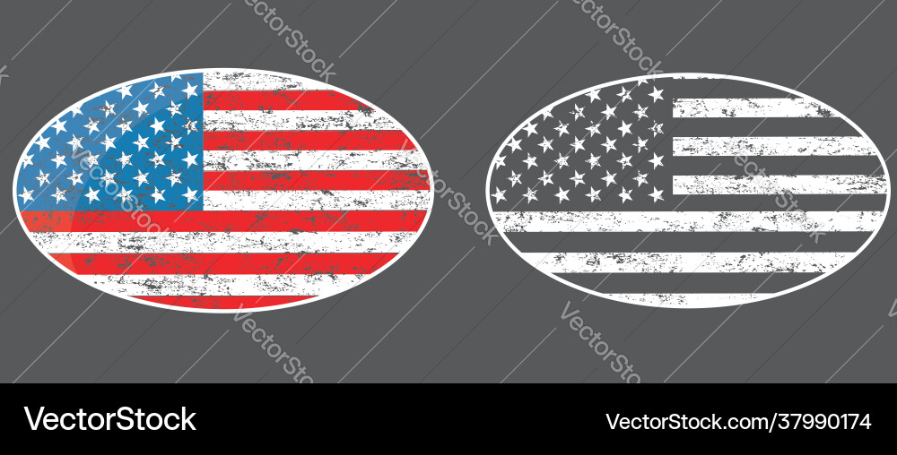 Vintage American Flag Badge Royalty Free Vector Image