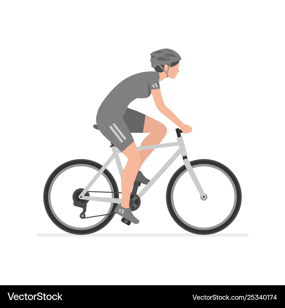 Woman riding bike Royalty Free Vector Image - VectorStock