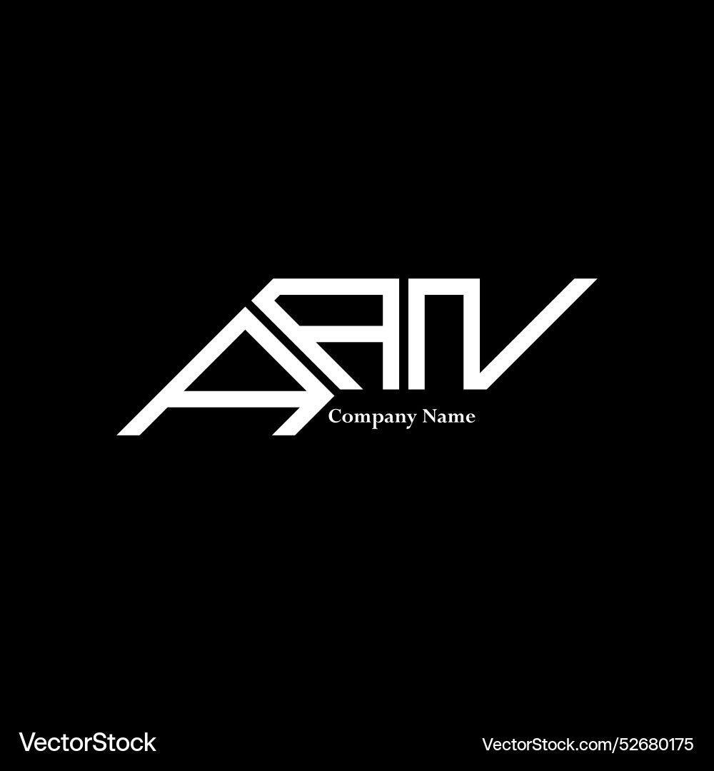 Aan logo design simple and modern Royalty Free Vector Image