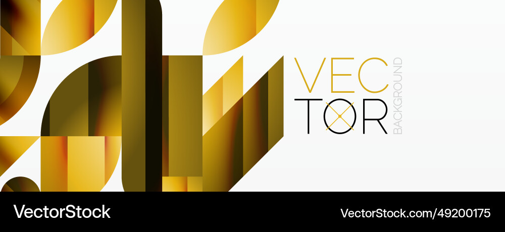 Assorted geometric shapes unite in a minimalistic Vector Image