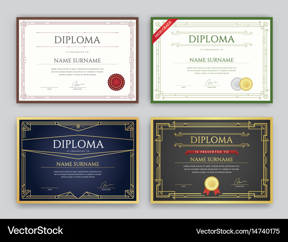 Certificate Royalty Free Vector Image - VectorStock