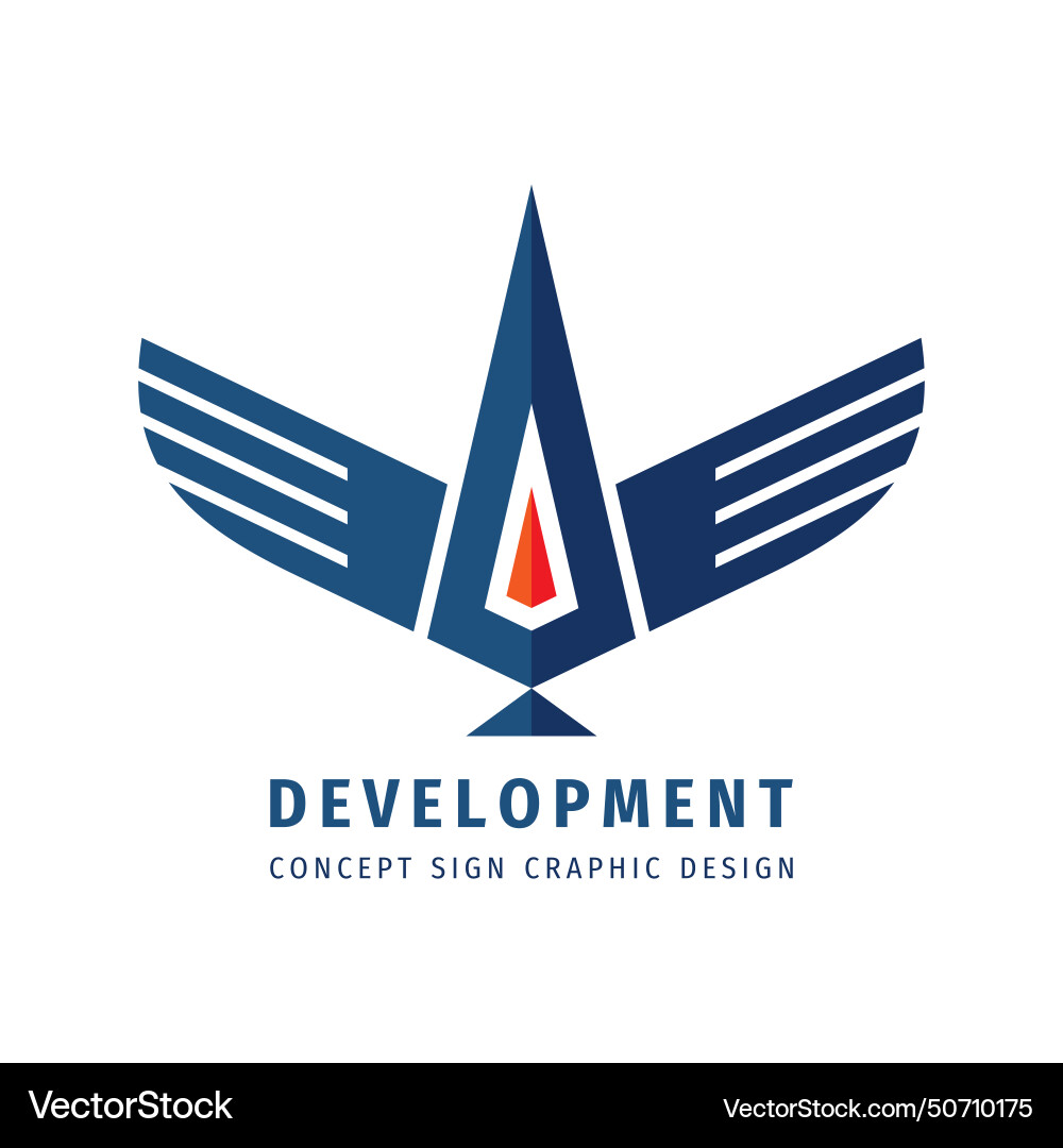 Development concept logo graphic design Royalty Free Vector