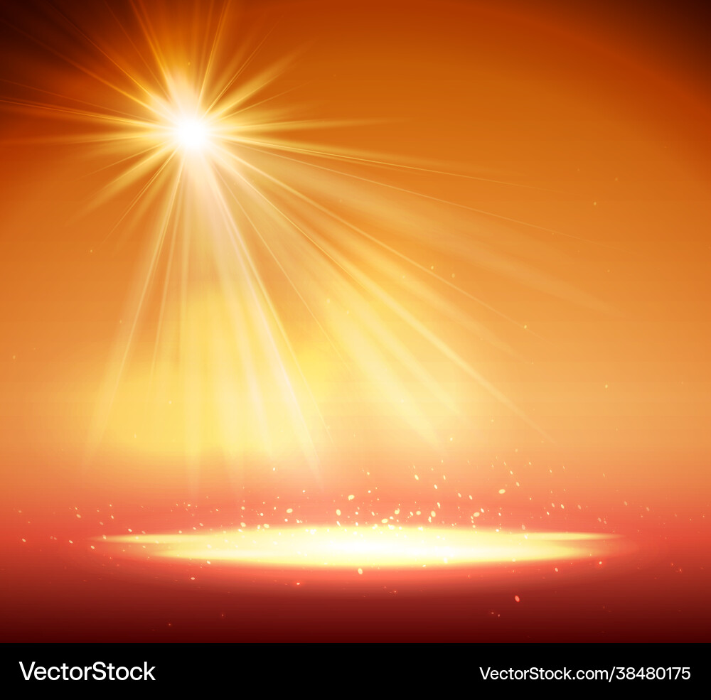 Ein Rampenlicht auf der Bühne mit Rauch und Licht