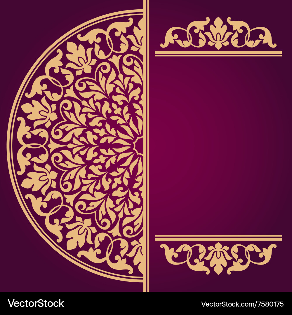 Floral indian pattern Royalty Free Vector Image