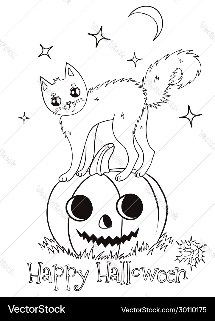 Spooky Cat Coloring Pages [2025]