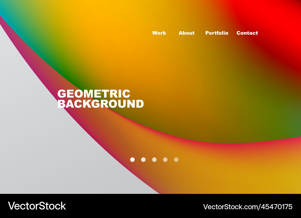 Landing page abstract liquid background flowing Vector Image