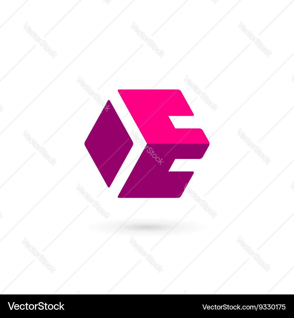 Letter e logo icon design template elements Vector Image
