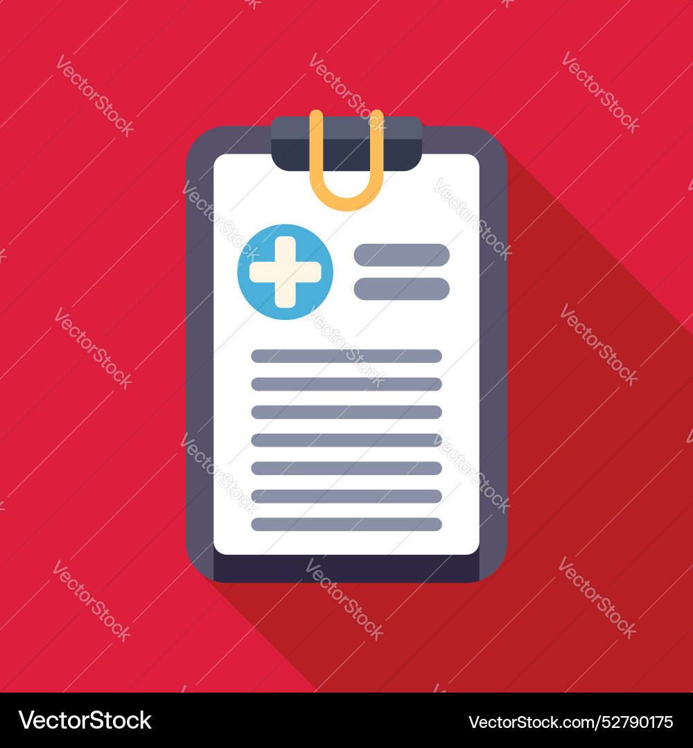 Medical report with clipboard showing patient data