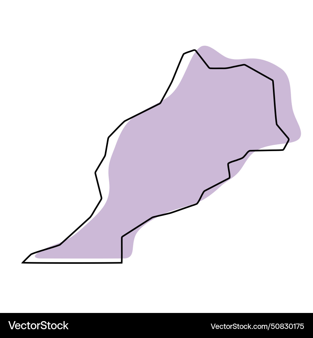 Morocco simplified map Royalty Free Vector Image