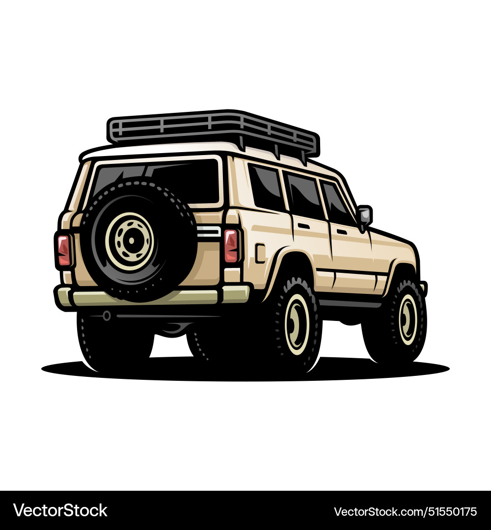 Overland offroad 4x4 vehicle Royalty Free Vector Image