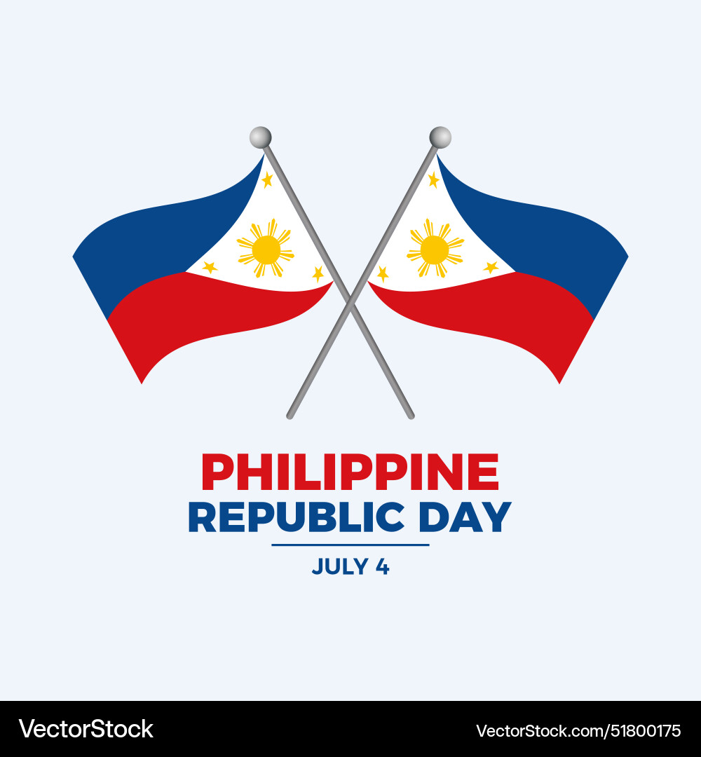 Philippine republic day poster Royalty Free Vector Image