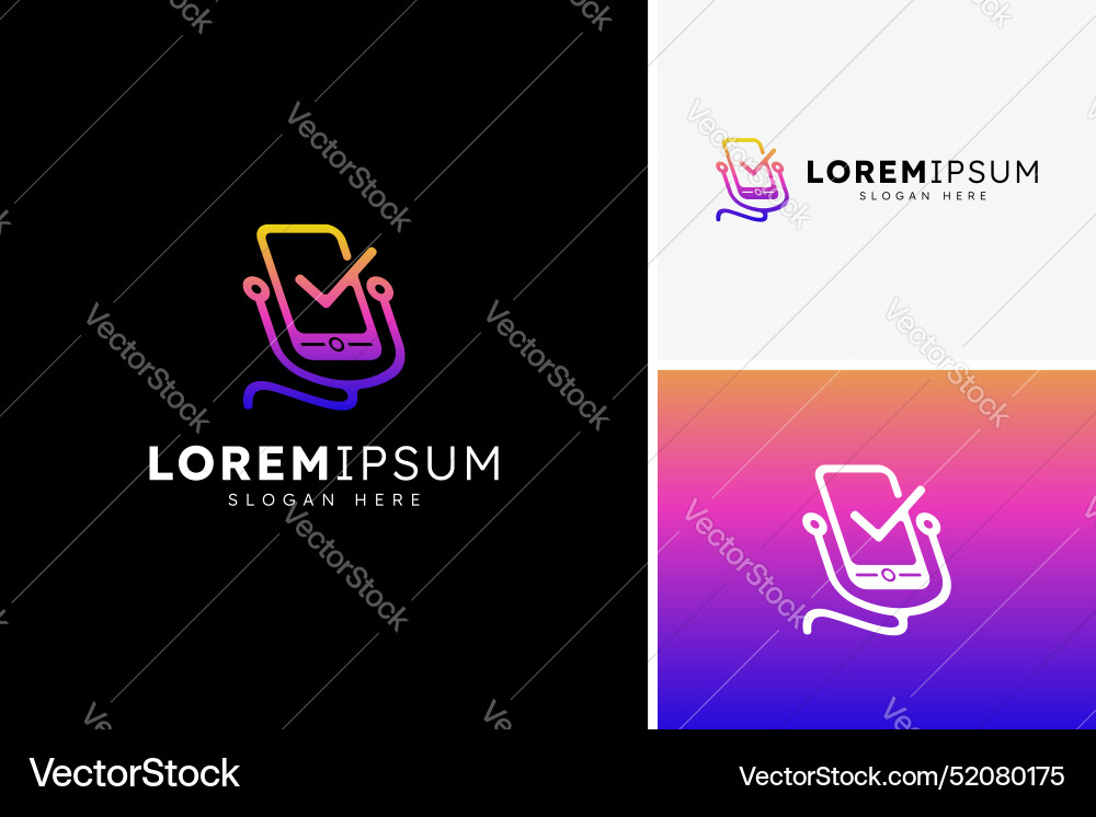 Pixel phone logo fix protection Royalty Free Vector Image