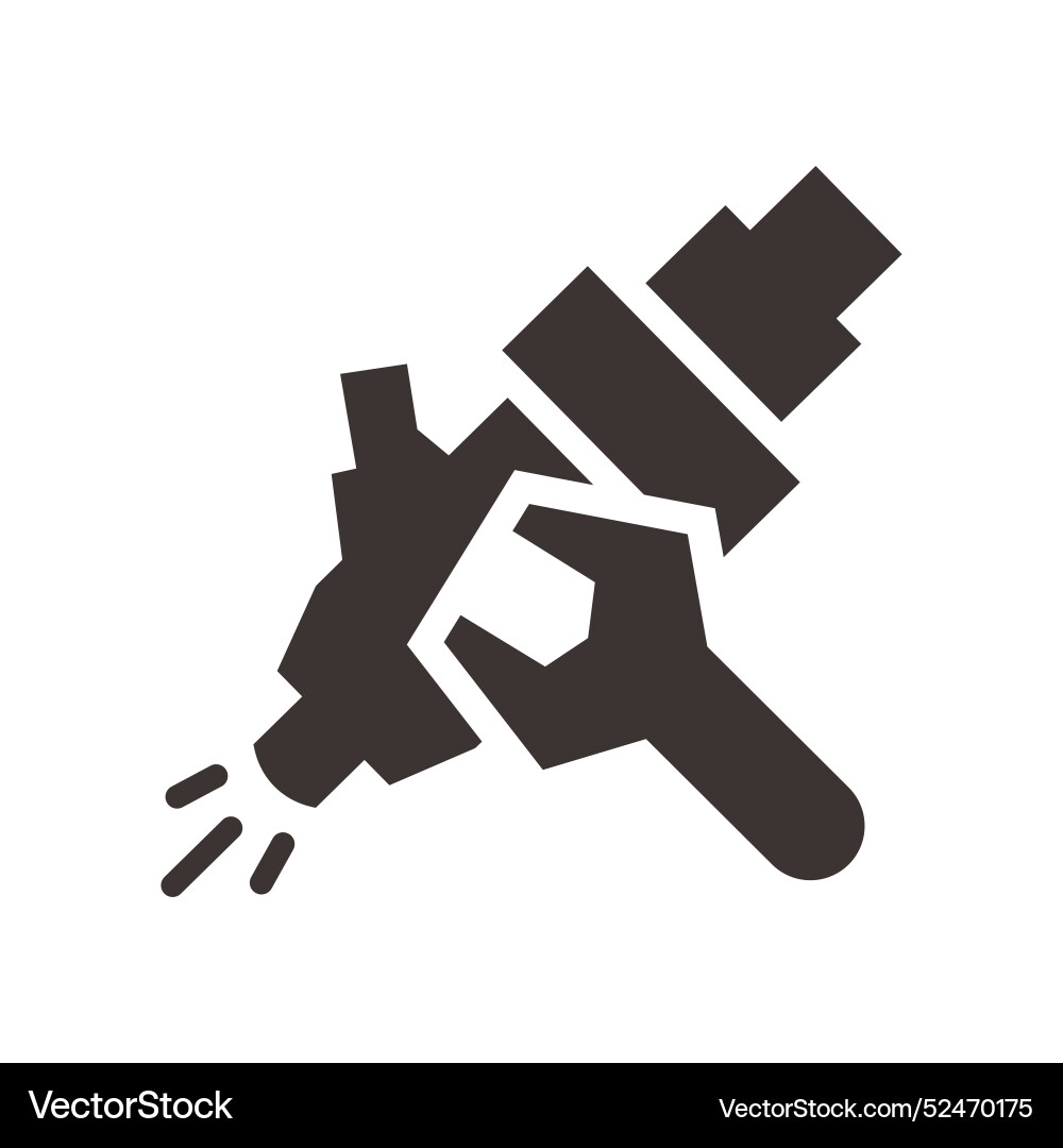 Repair automobile fuel injector icon Royalty Free Vector