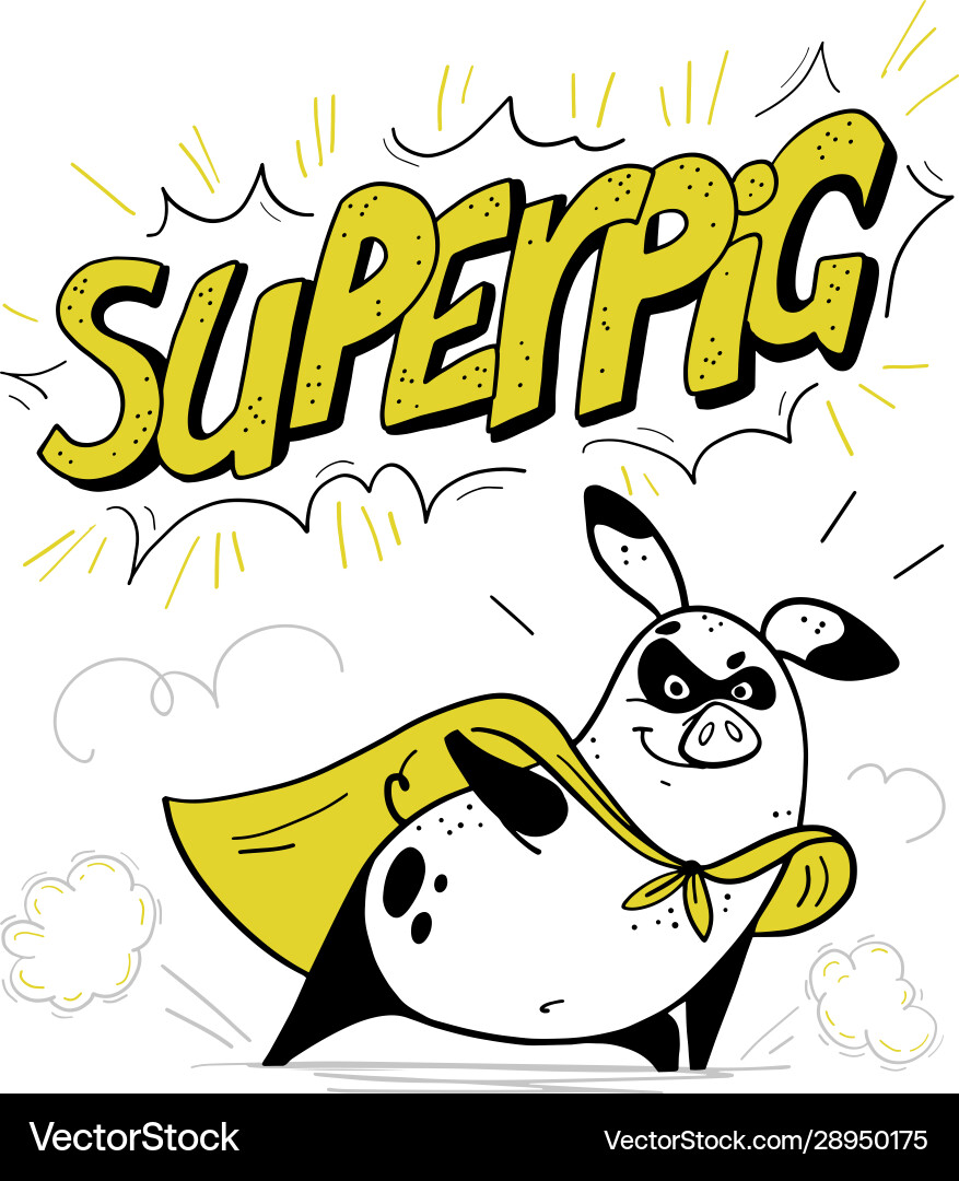 Superpig Royalty Free Vector Image - VectorStock