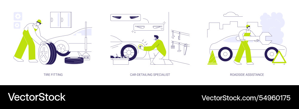 Vehicle maintenance abstract concept Royalty Free Vector