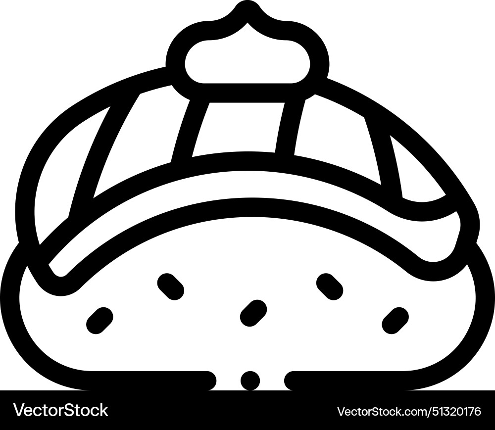 Aji icon thin linear style design isolated Vector Image