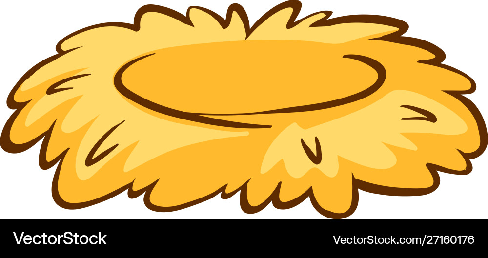 Bird nest on white background Royalty Free Vector Image