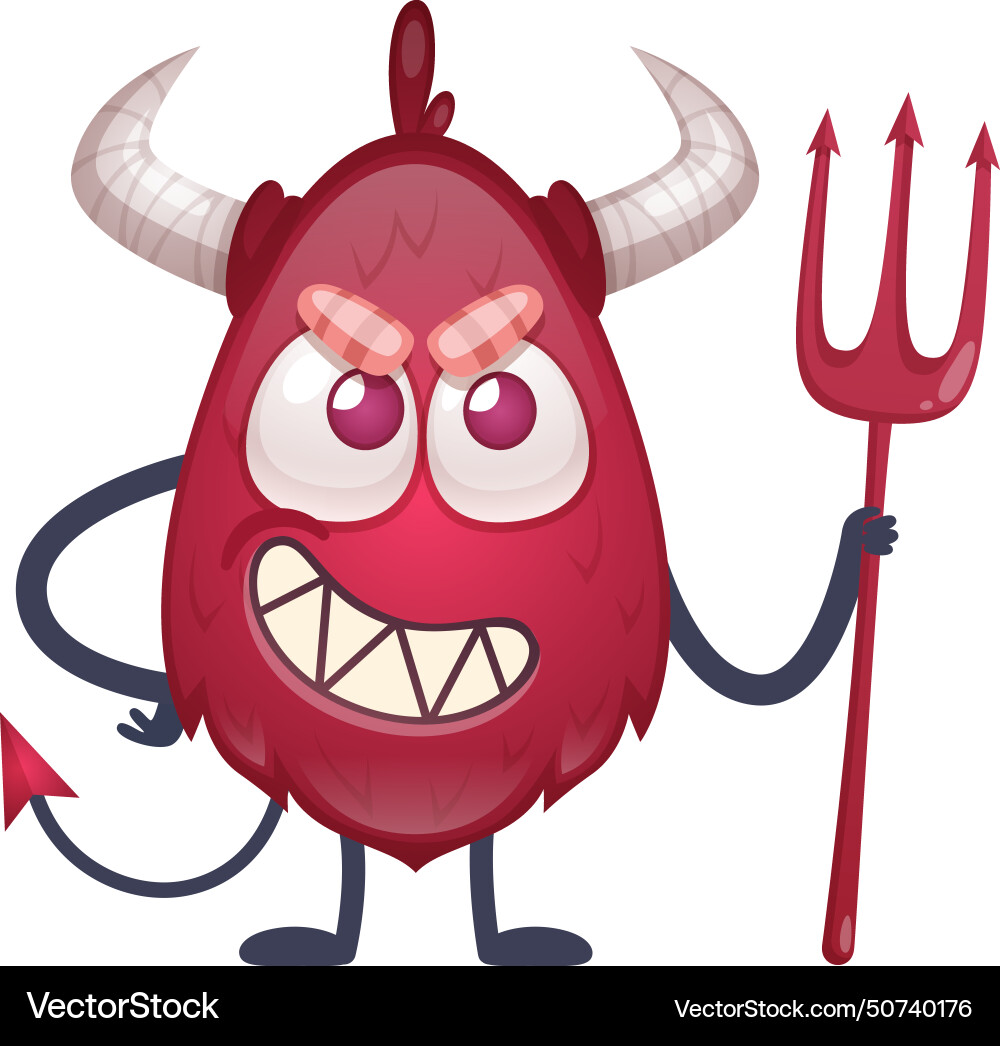Cartoon devil character Royalty Free Vector Image