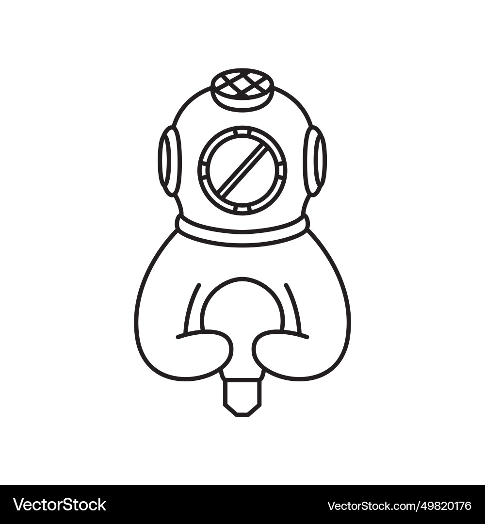 Diving helmet icon logo design Royalty Free Vector Image