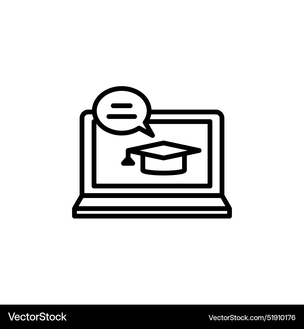 E-learning icon perfect for online education Vector Image