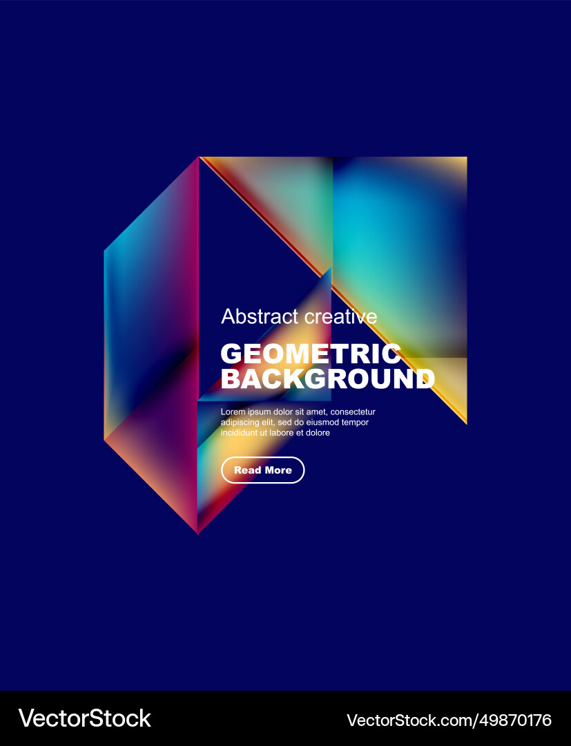 Gradient triangles abstract background Royalty Free Vector
