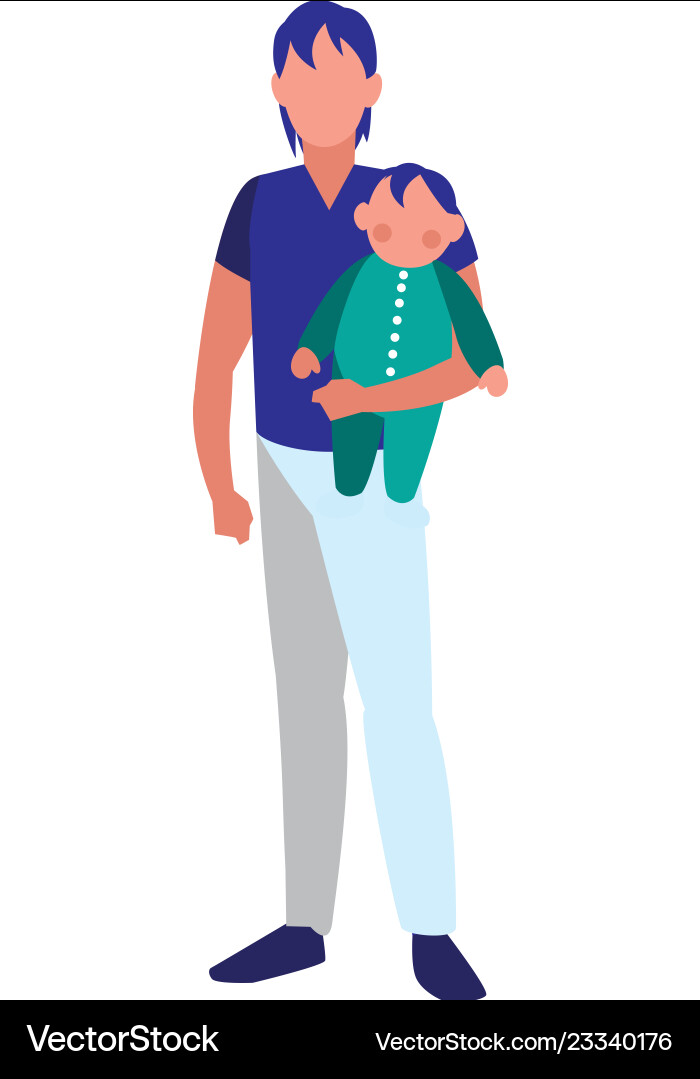 Man and baby design Royalty Free Vector Image - VectorStock