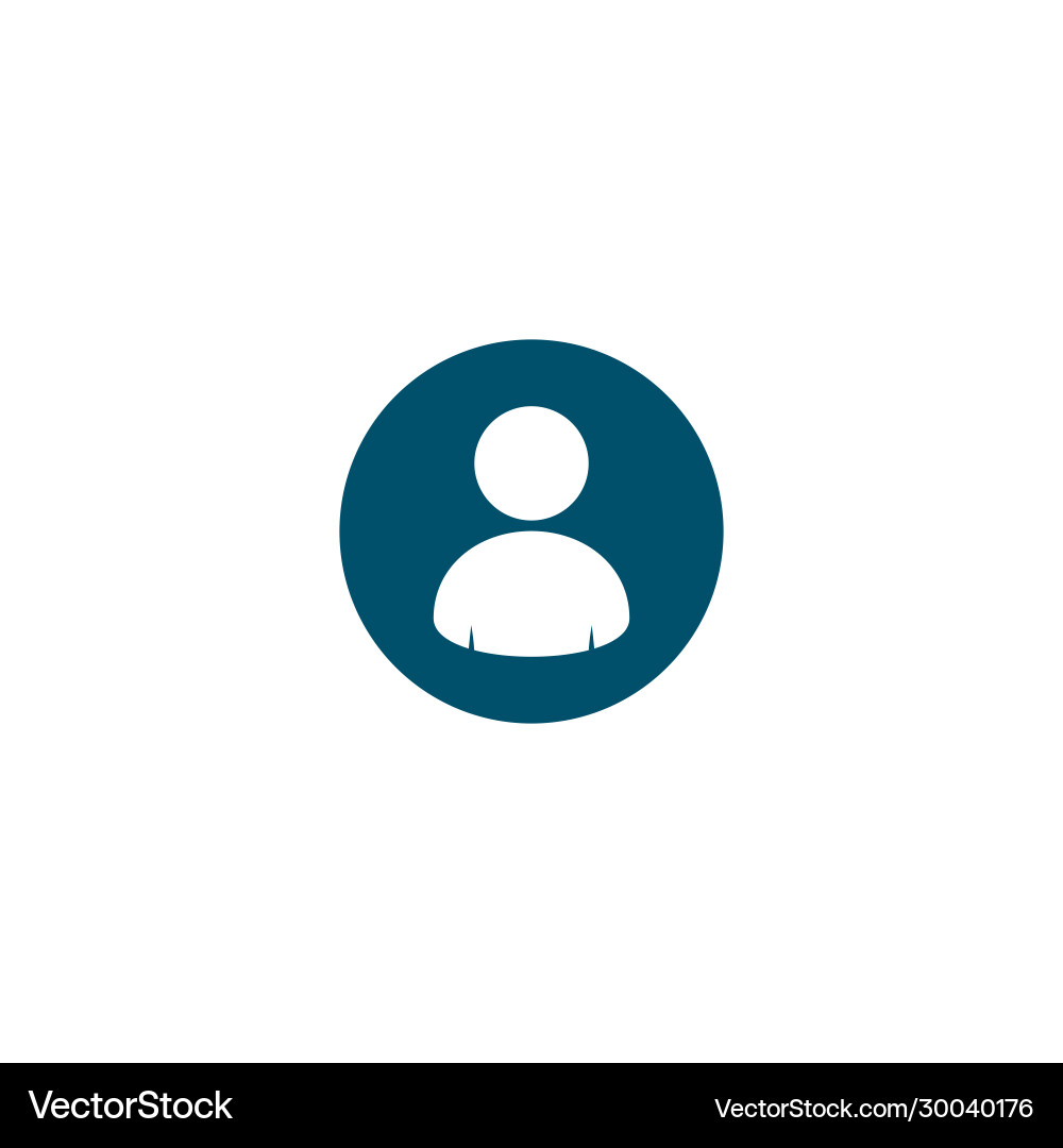 Person icon symbol isolated on blue background Vector Image