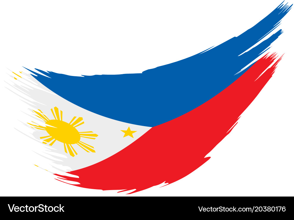 Philippines flag Royalty Free Vector Image - VectorStock