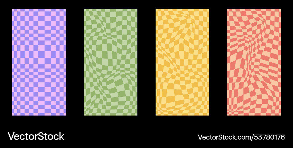 Psychedelic checkerboard poster Royalty Free Vector Image
