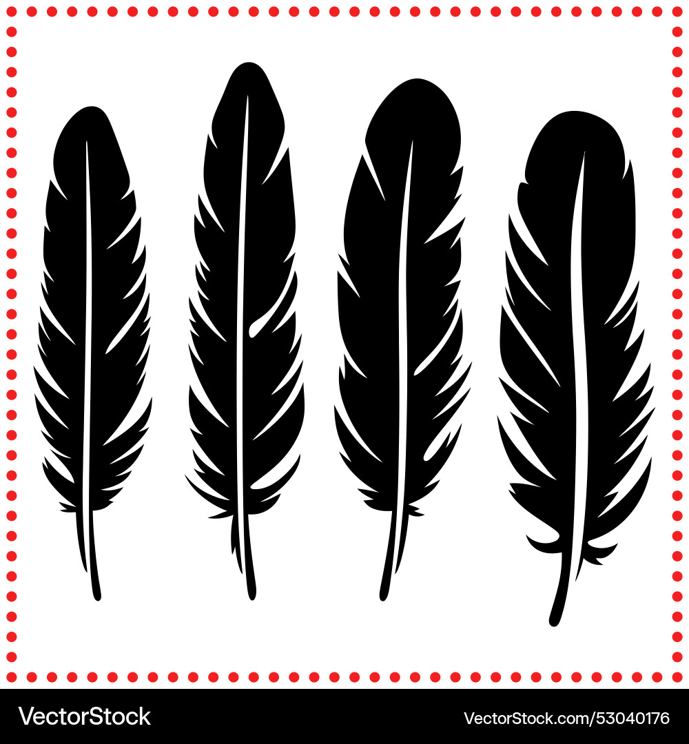 Stylized feather silhouette for nature inspired Vector Image