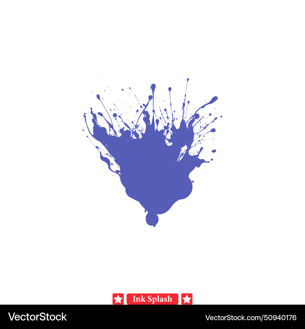Vibrant ink splash silhouette designs infuse Vector Image