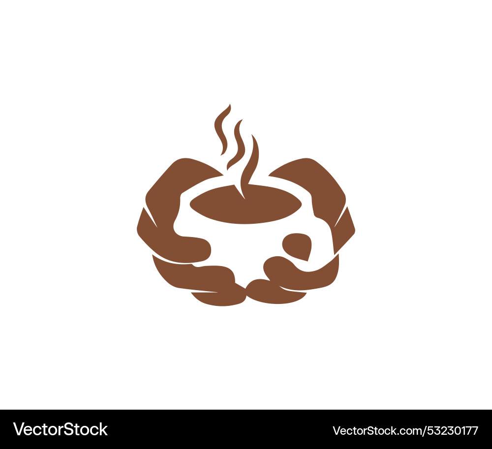 A cup of coffee logo template Royalty Free Vector Image