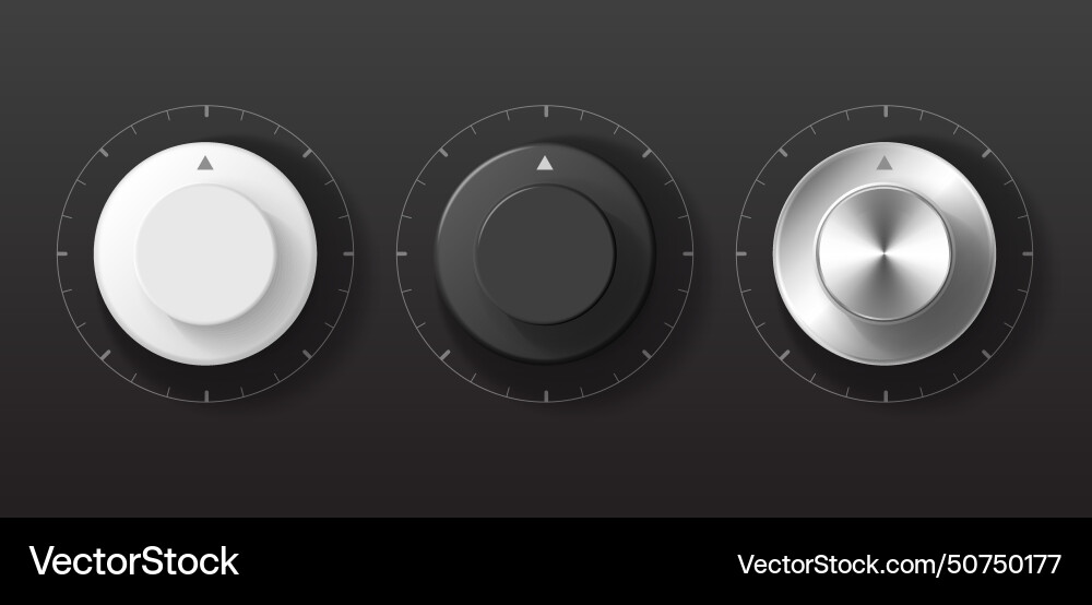 Adjustment dial set Royalty Free Vector Image - VectorStock
