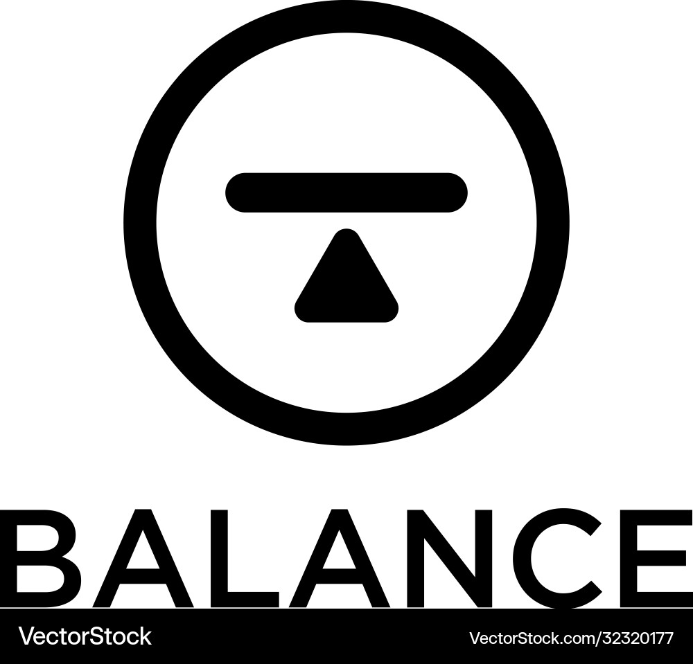 Balance scale sign Royalty Free Vector Image - VectorStock