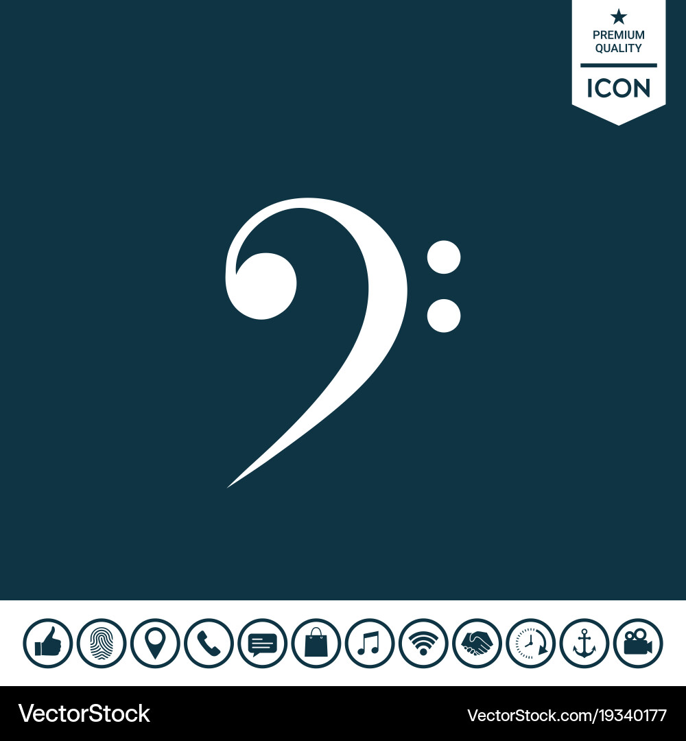 Bass clef icon Royalty Free Vector Image - VectorStock