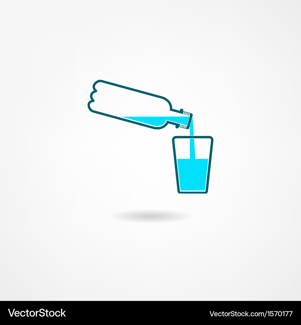 Blue Water Bottle Royalty Free Vector Image - VectorStock