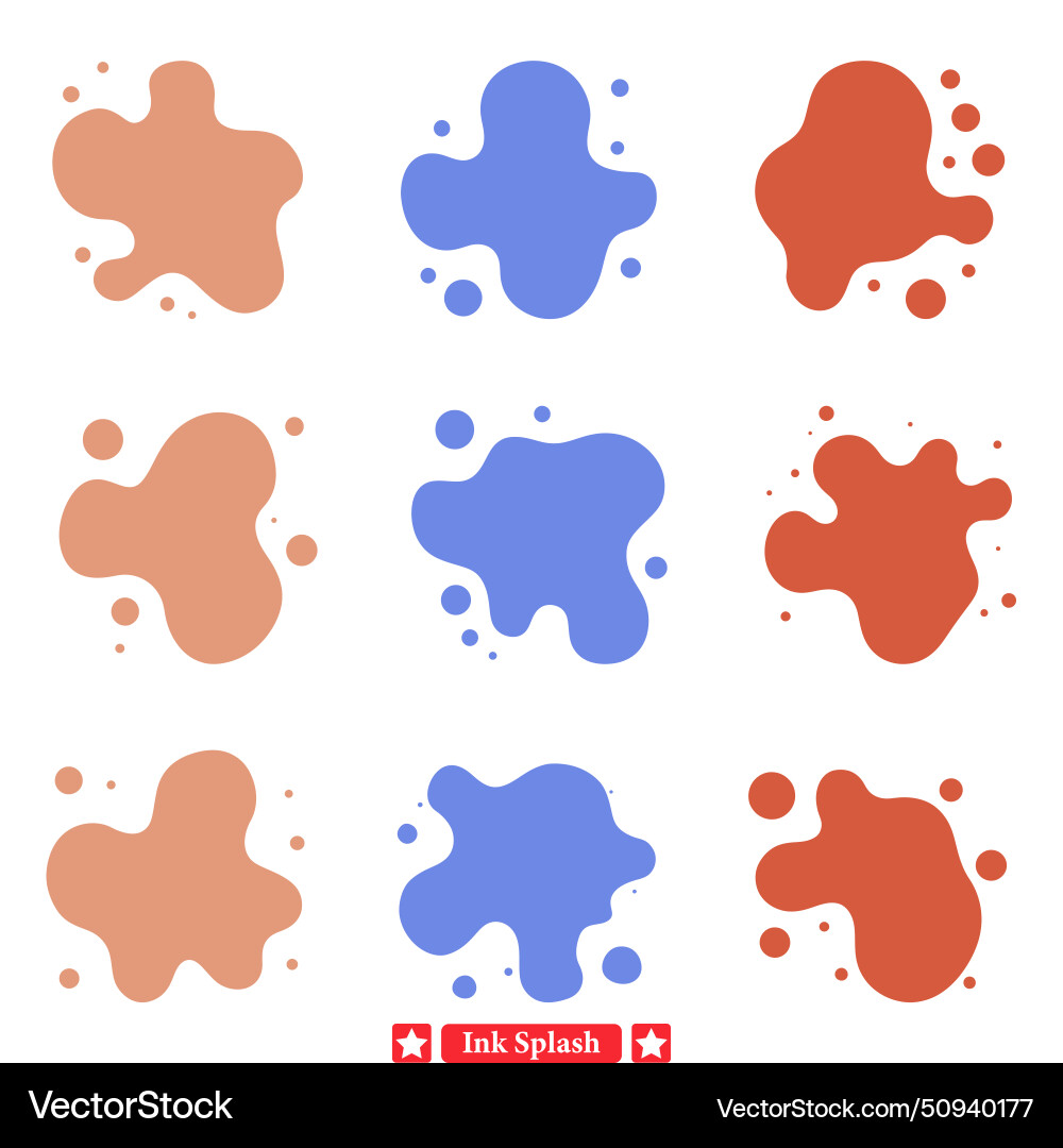 Bold and dramatic ink splash pack make a Vector Image